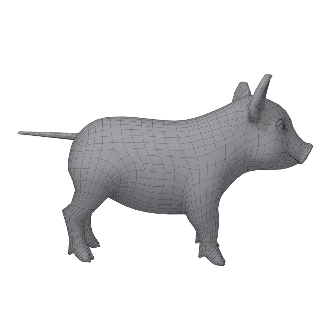 Pig cartoon 3D model - TurboSquid 1473738