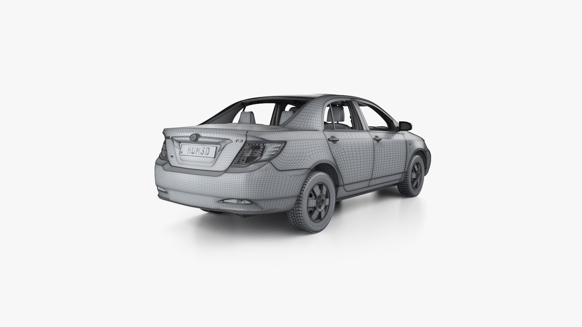 3D BYD F3 With HQ Interior 2014 - TurboSquid 2101676
