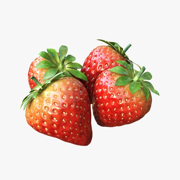 3d model raspberry photorealistic realistic real