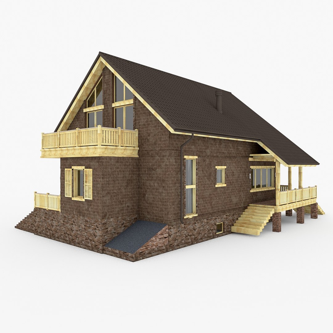 obj individual house modern