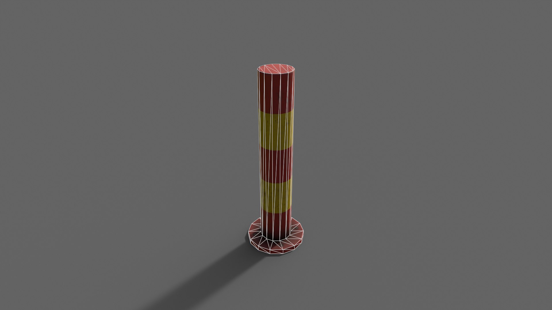PBR Bollard Red Yellow 3D - TurboSquid 2039987