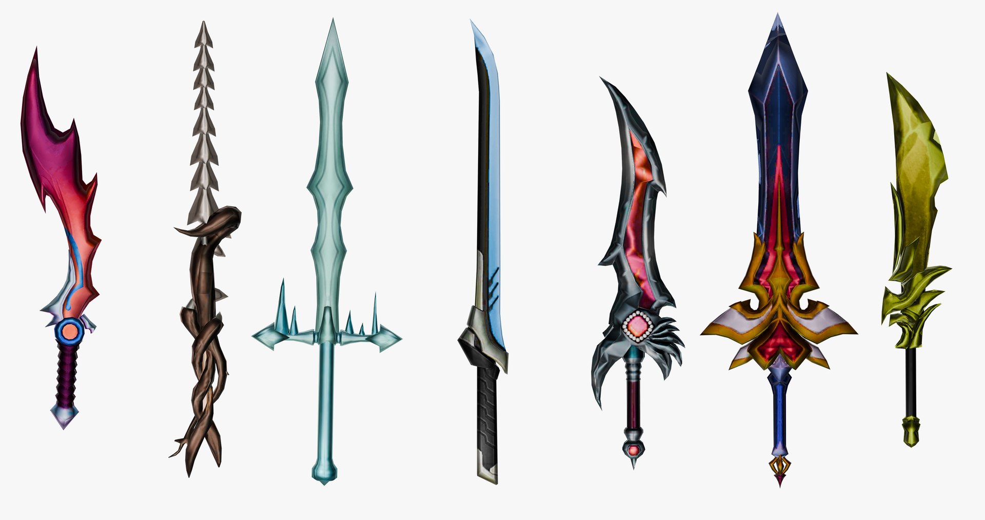 15 Stylized Sword Models Pack 1 - Low Poly 3D Model - TurboSquid 2186930