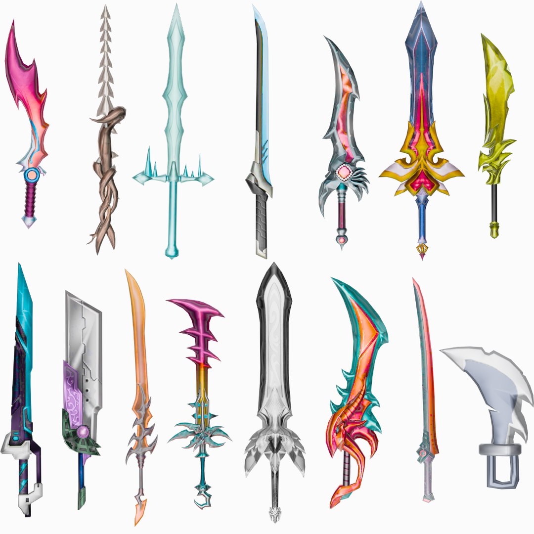 15 Stylized Sword Models Pack 1 - Low Poly 3D Model - TurboSquid 2186930