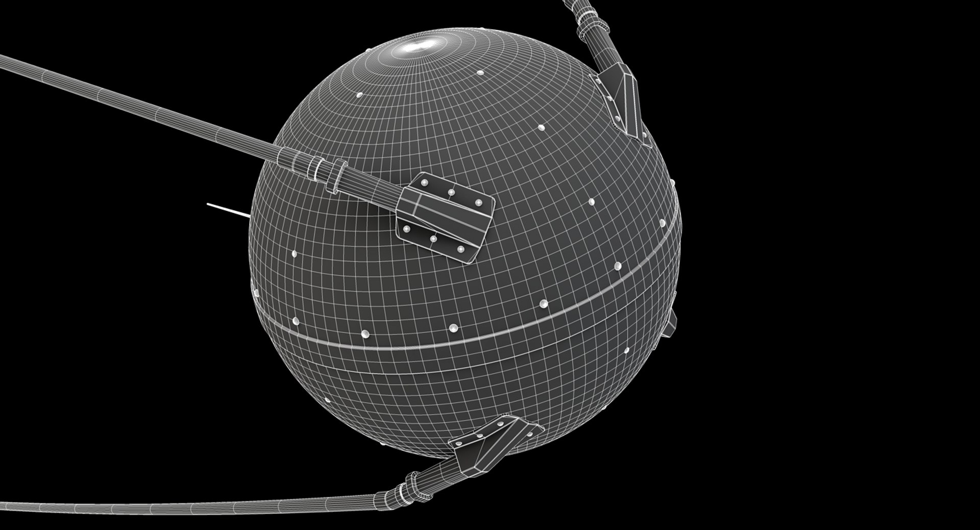 Sputnik Satellite 3d Model