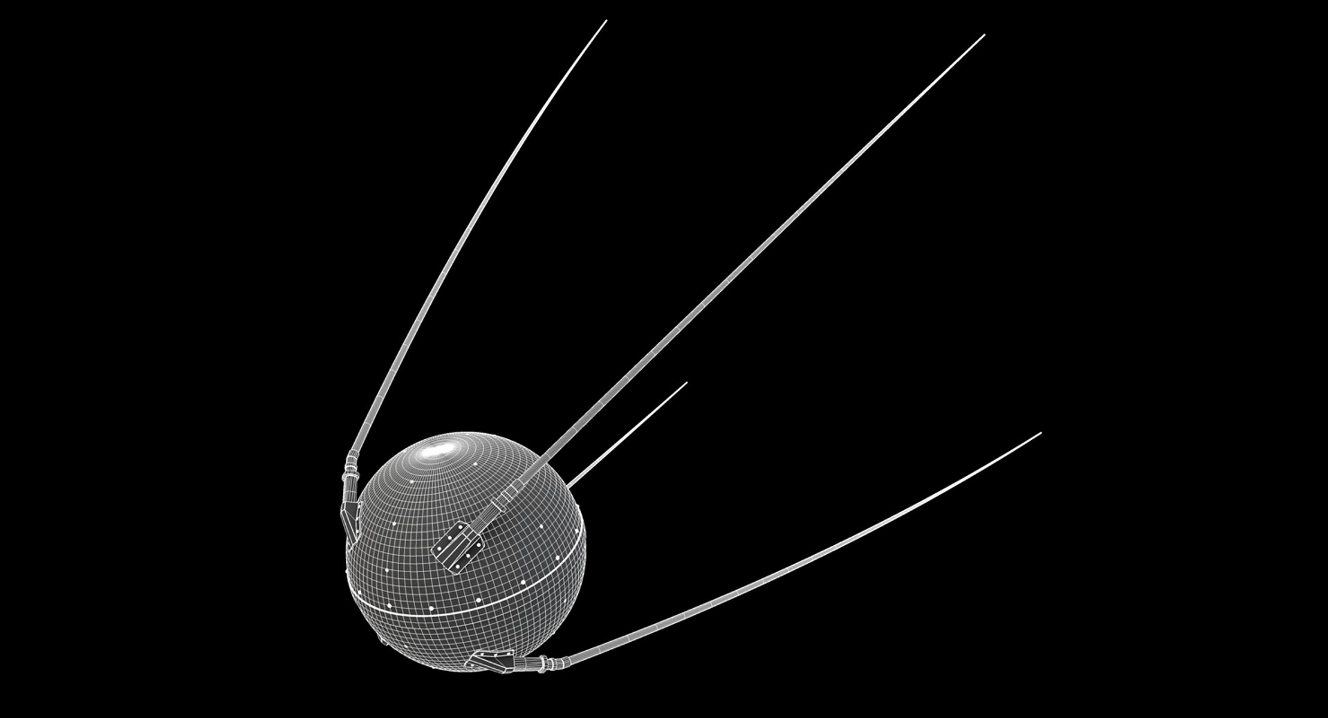 Sputnik Satellite 3d Model