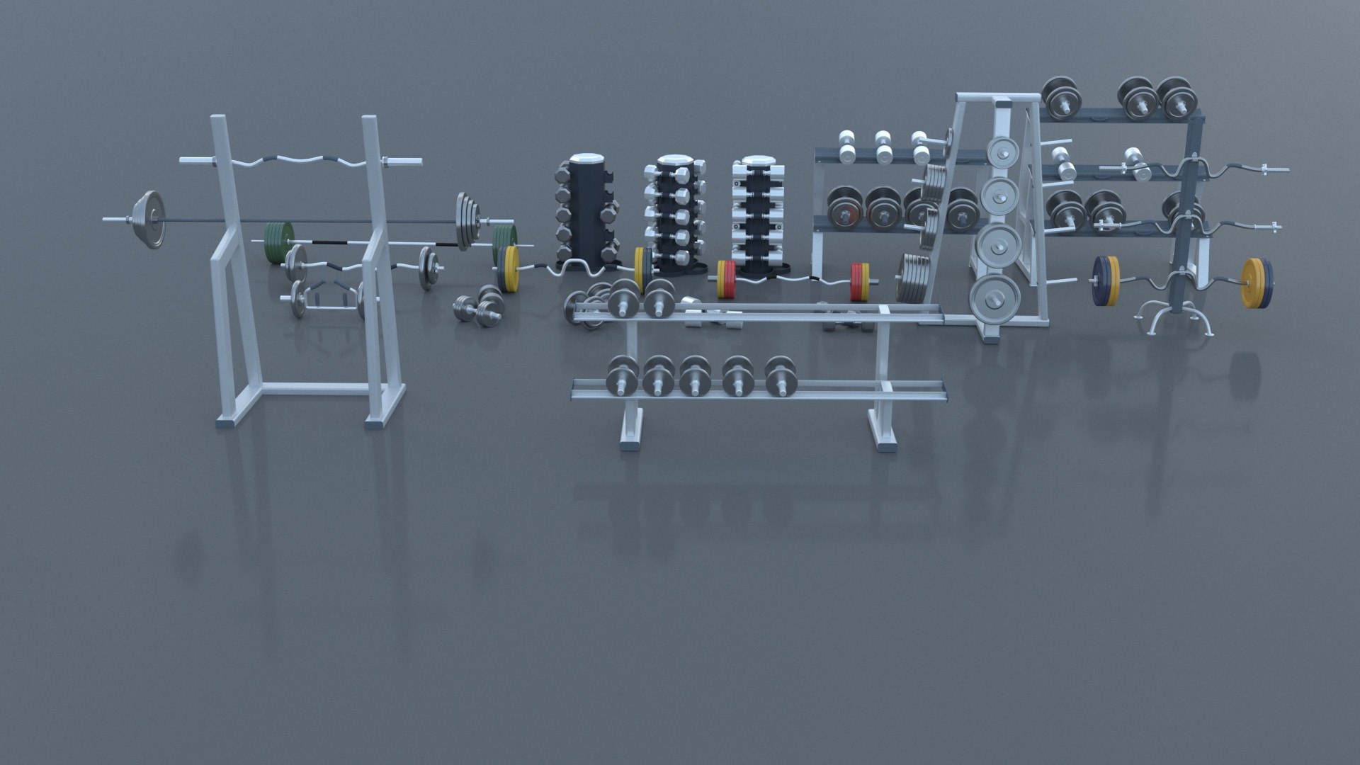3D Large Set For The Gym - TurboSquid 2003566