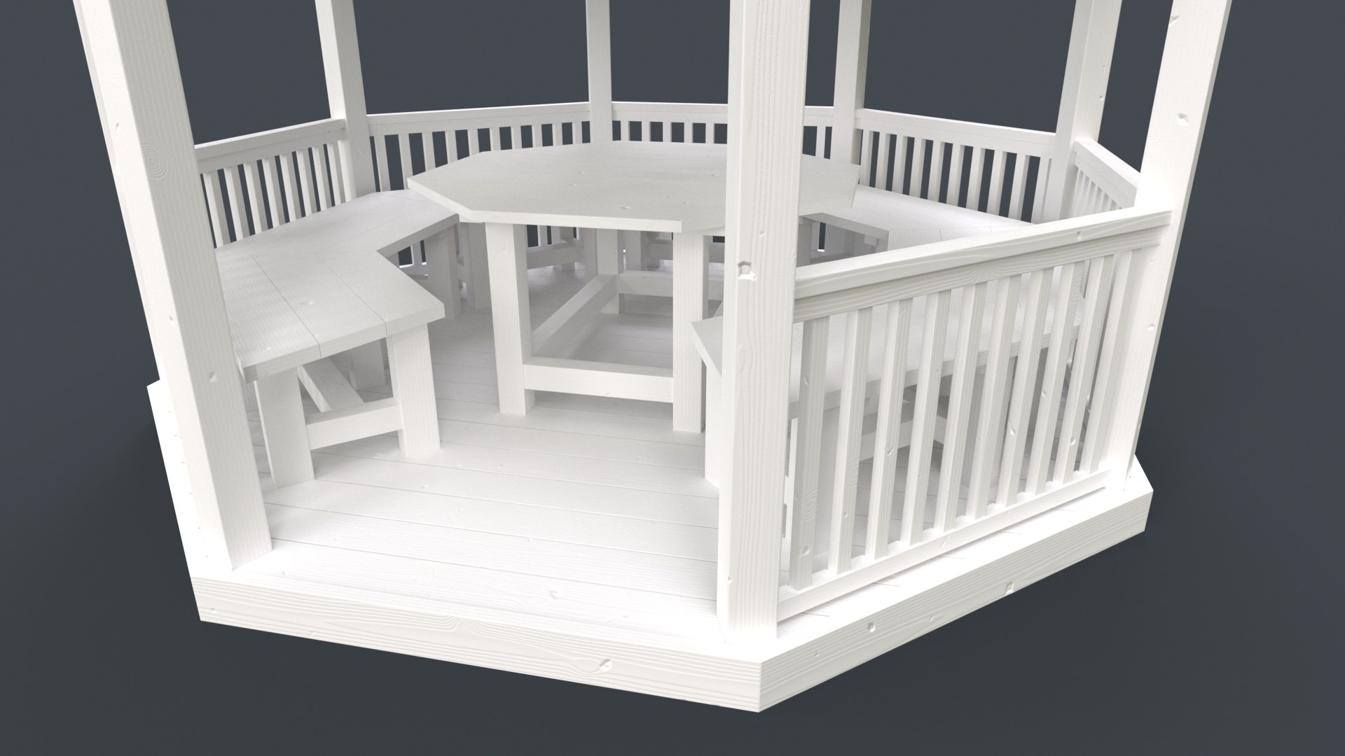 3D PBR Wooden Pergola Gazebo E2 - TurboSquid 2024995
