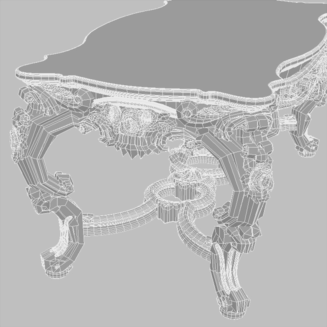 Baroque Table 3d Model