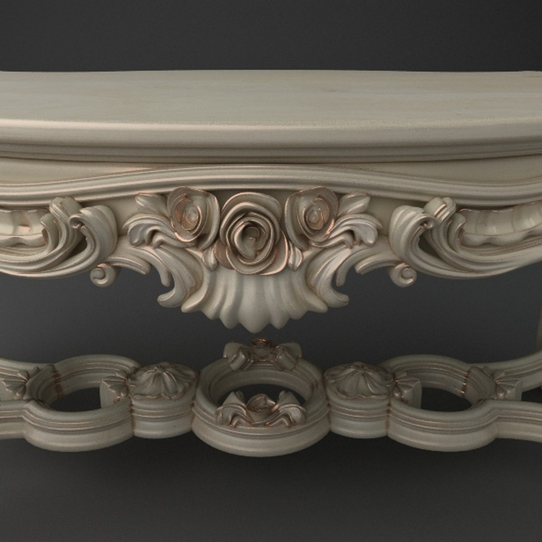 Baroque Table 3d Model