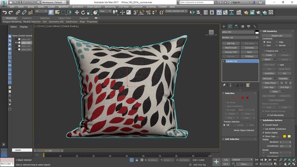 3D model Decorative Pillows Set 193 - TurboSquid 1939839