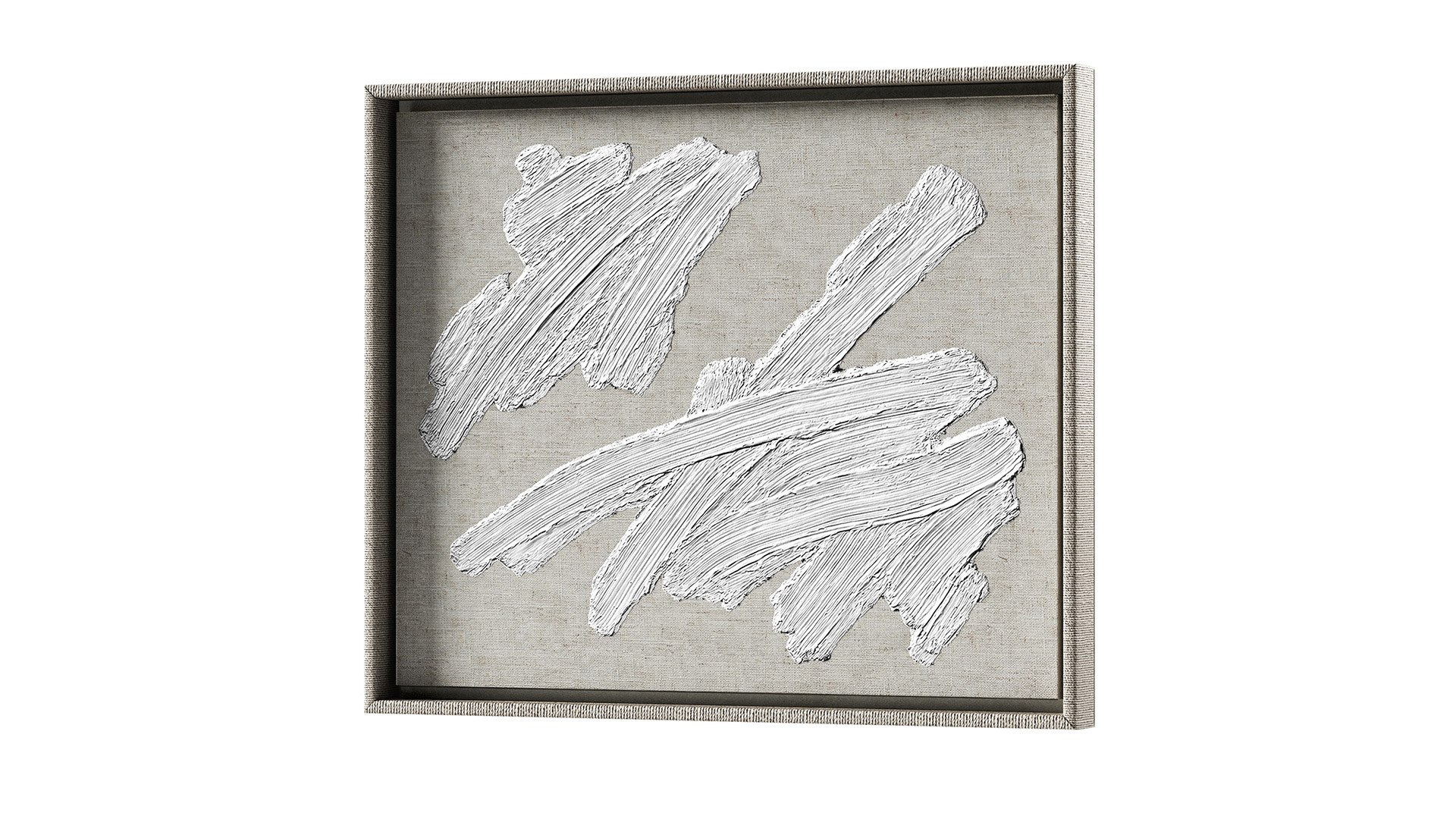 3D Plaster Brushstroke Wall Decor By Palecek - TurboSquid 2252840