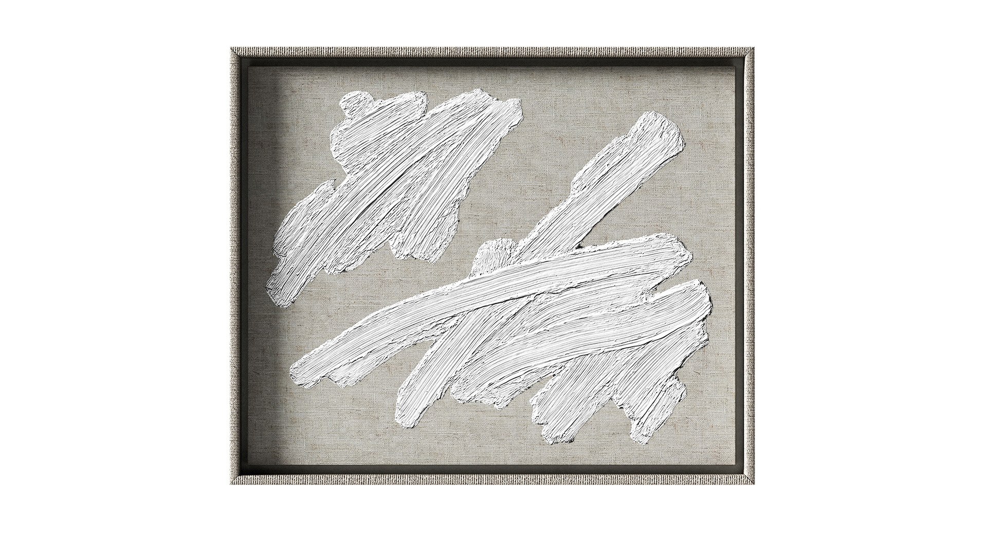 3D Plaster Brushstroke Wall Decor By Palecek - TurboSquid 2252840