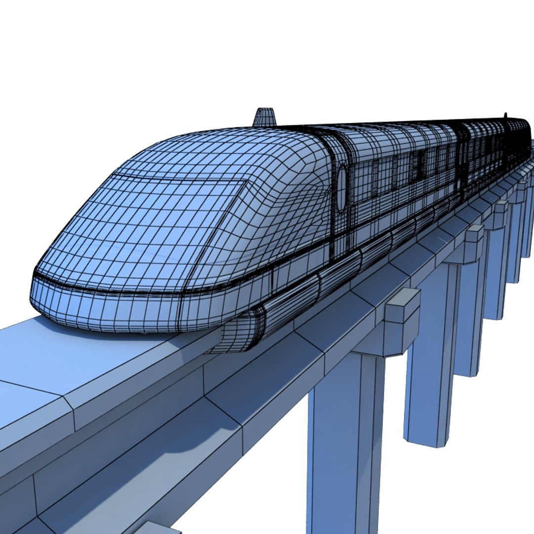 3d Shanghai Maglev Train