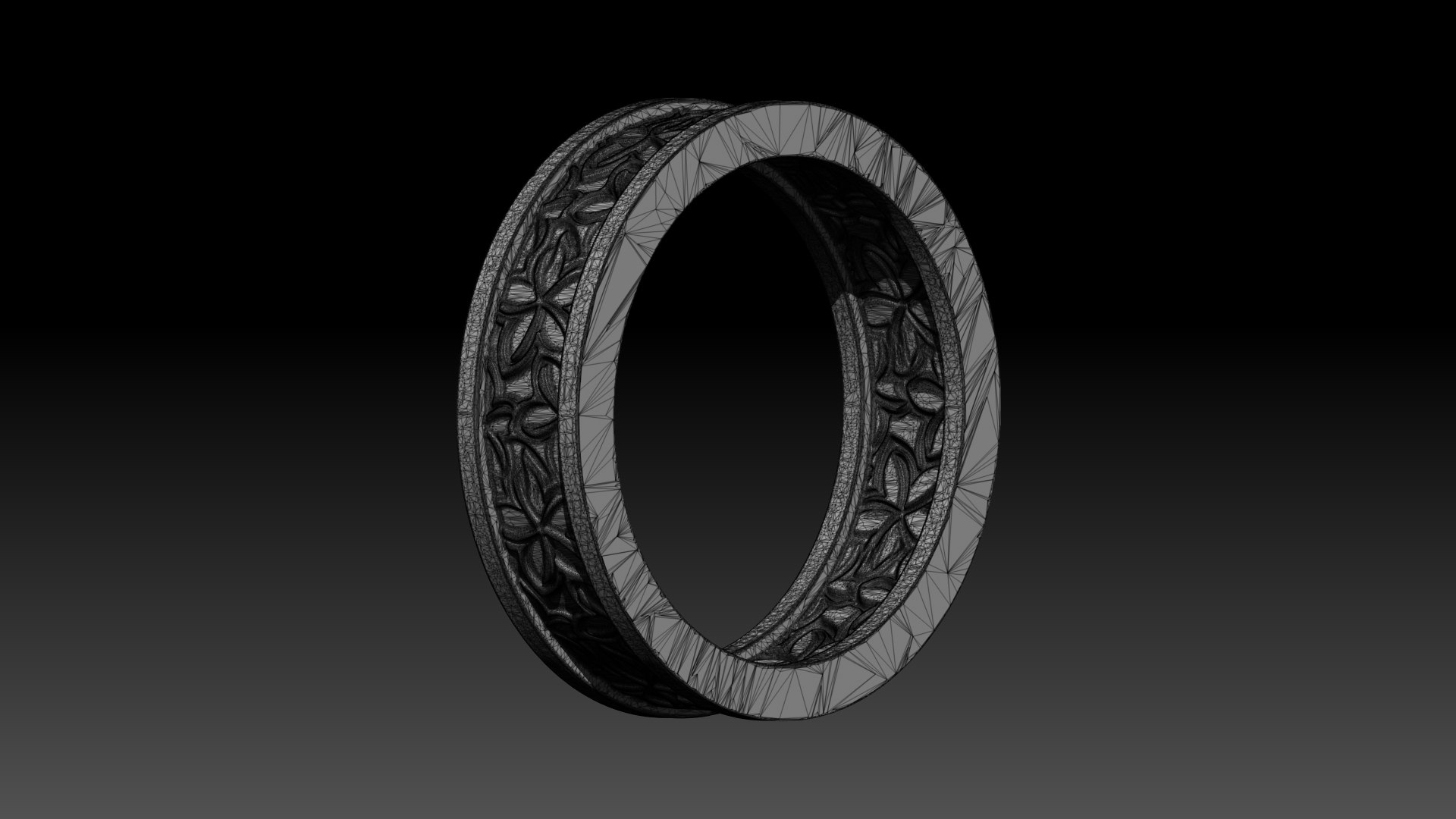 3D Flower Detailed Unisex Ring 3D Print Model - TurboSquid 2153609