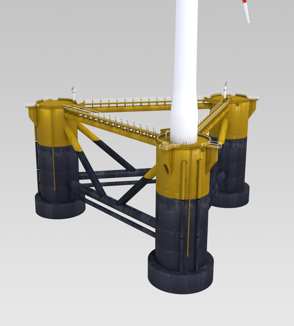 Offshore wind farm model - TurboSquid 1940976