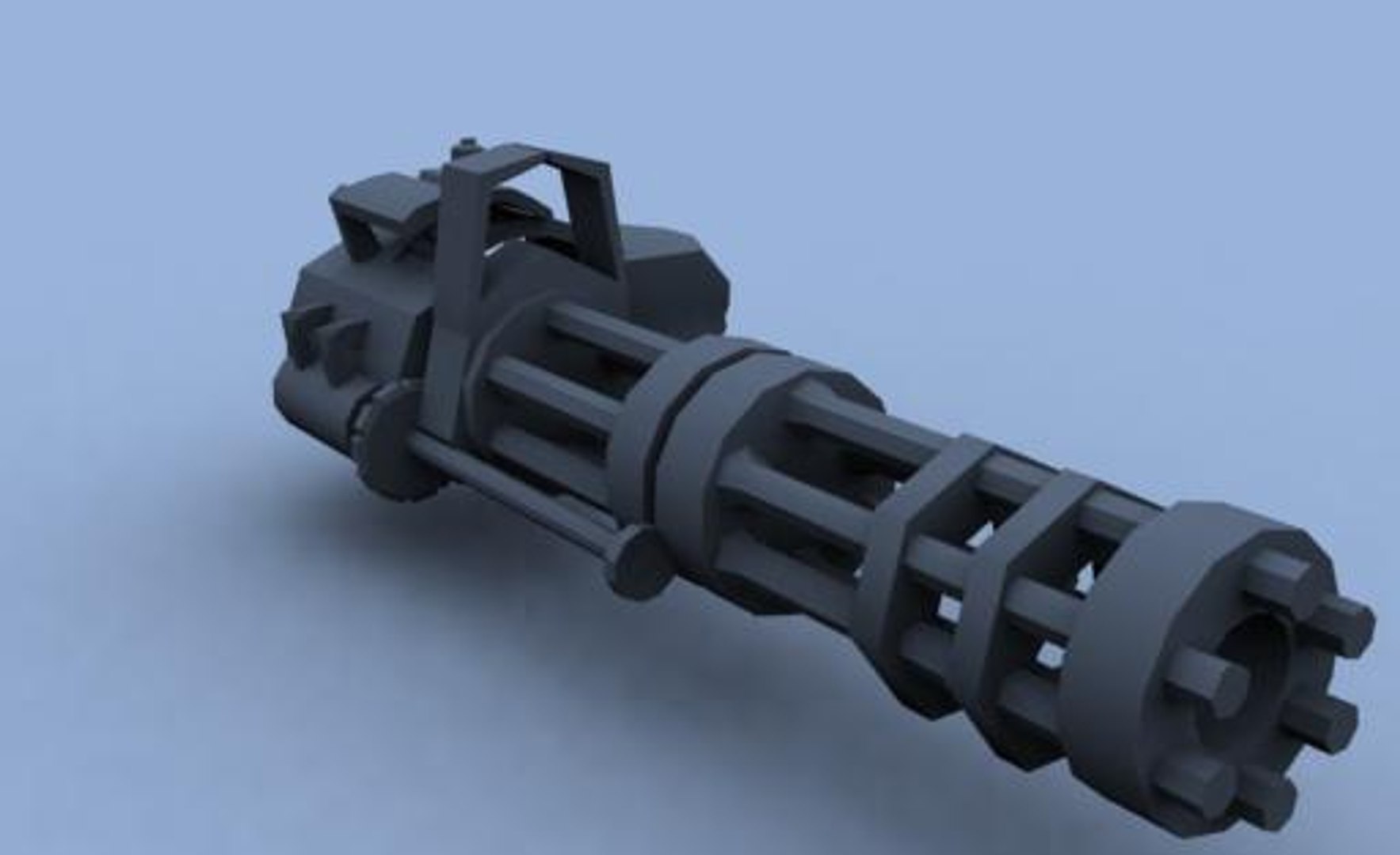 Free Galting Gun 3d Model