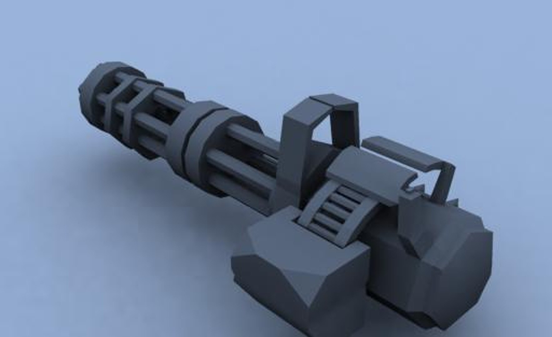 Free Galting Gun 3d Model