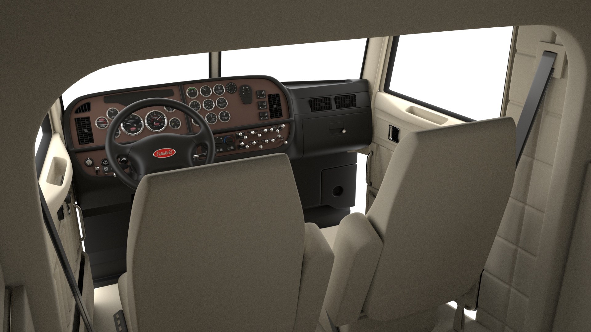 3D Peterbilt-379 Interior - TurboSquid 2117194