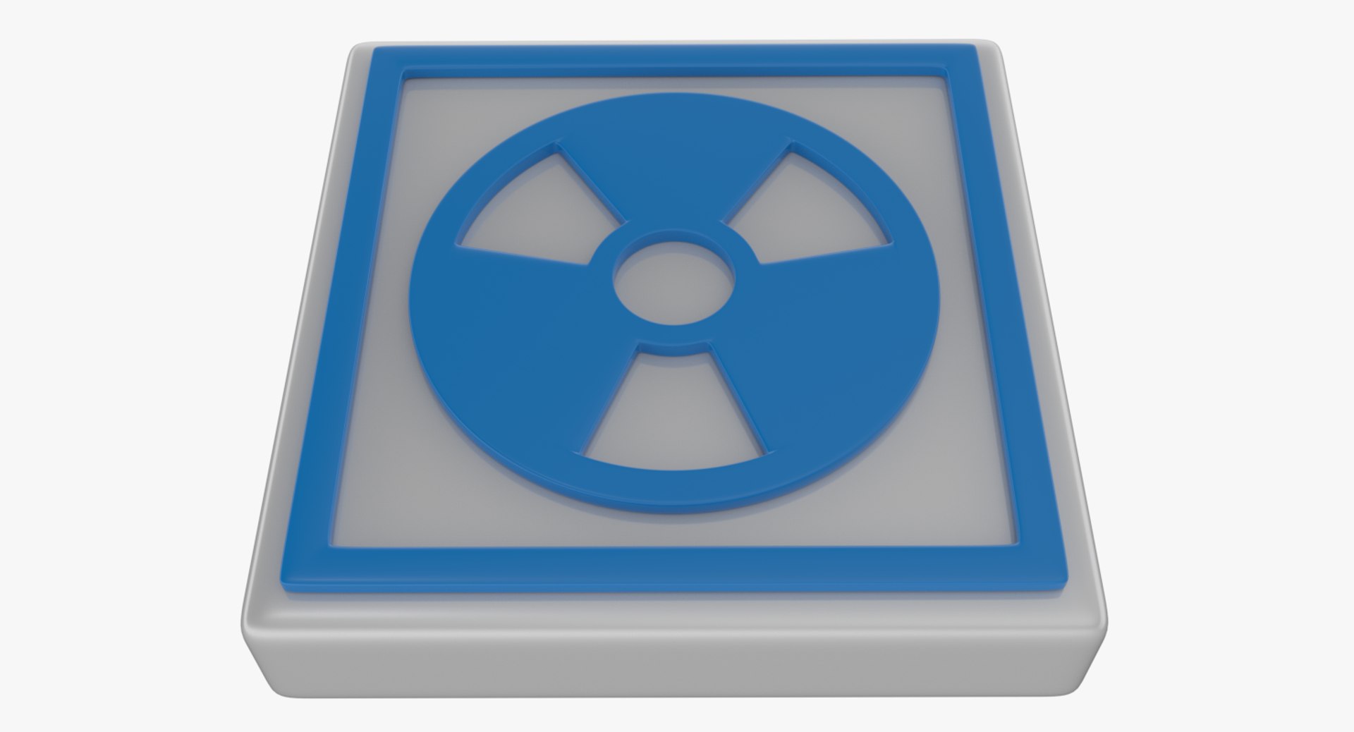 icon warning sign 3d obj