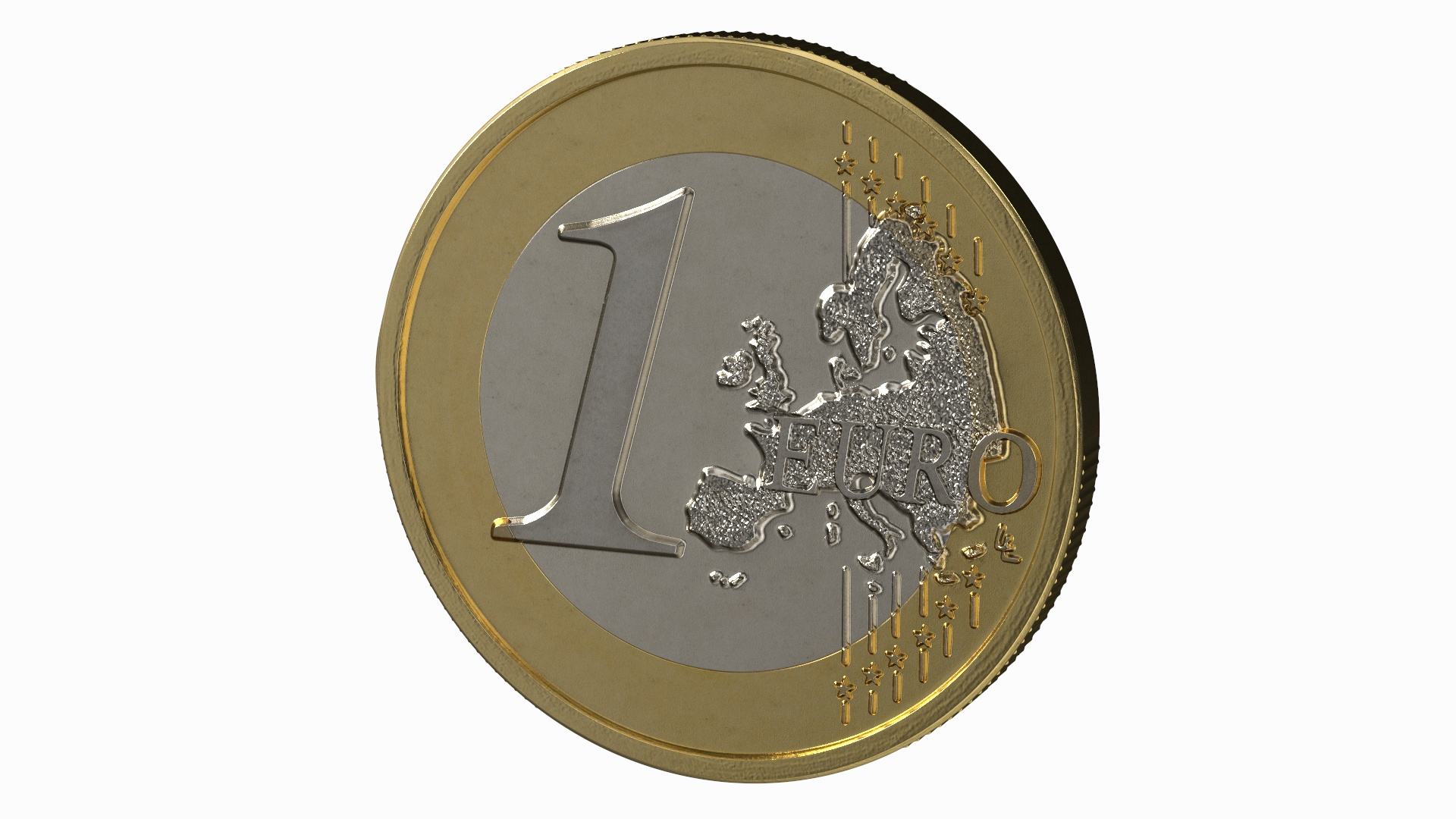 French 1 Euro Coin Model - TurboSquid 2133640