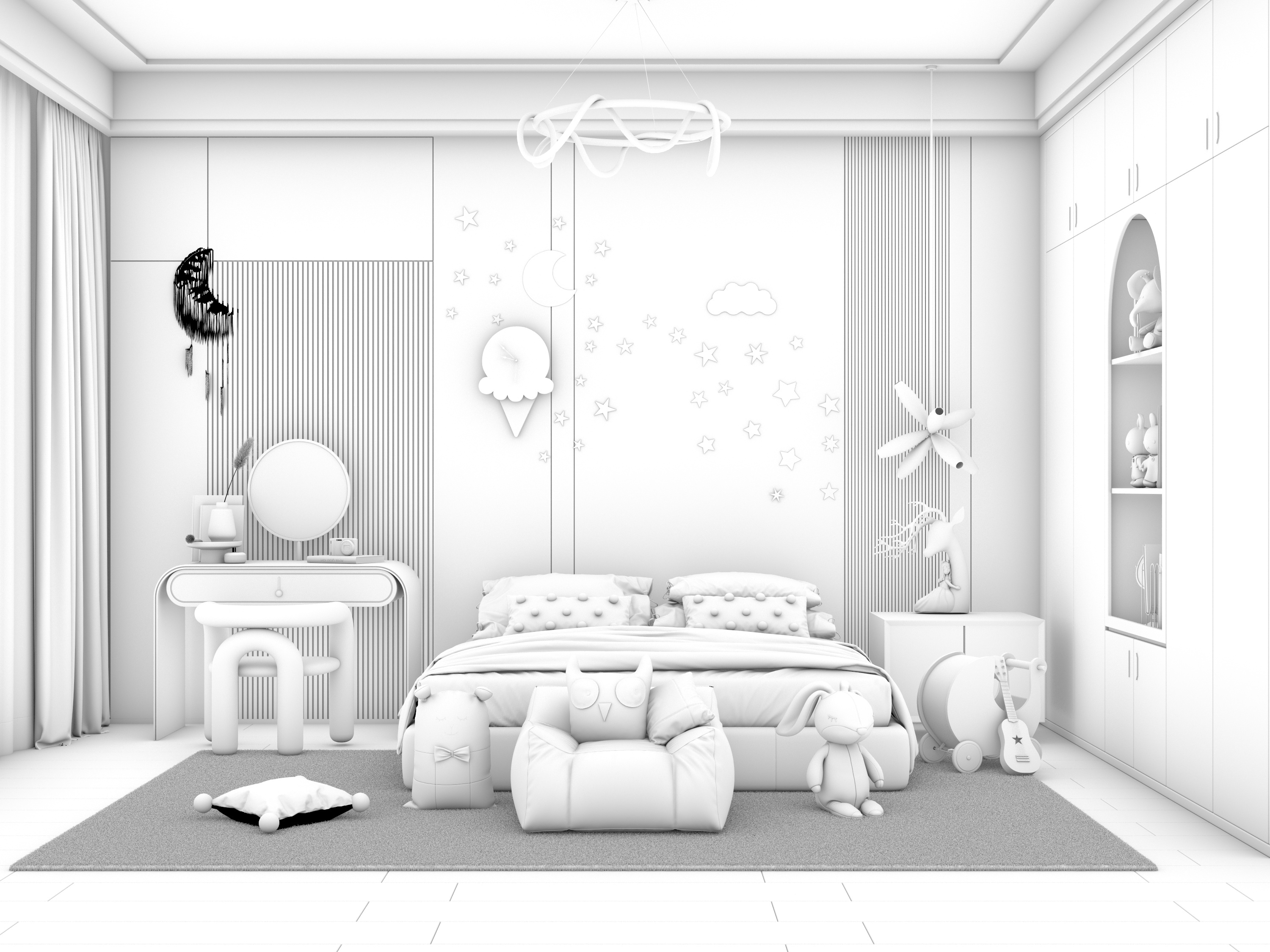 3D Modern children's room model - TurboSquid 1744244