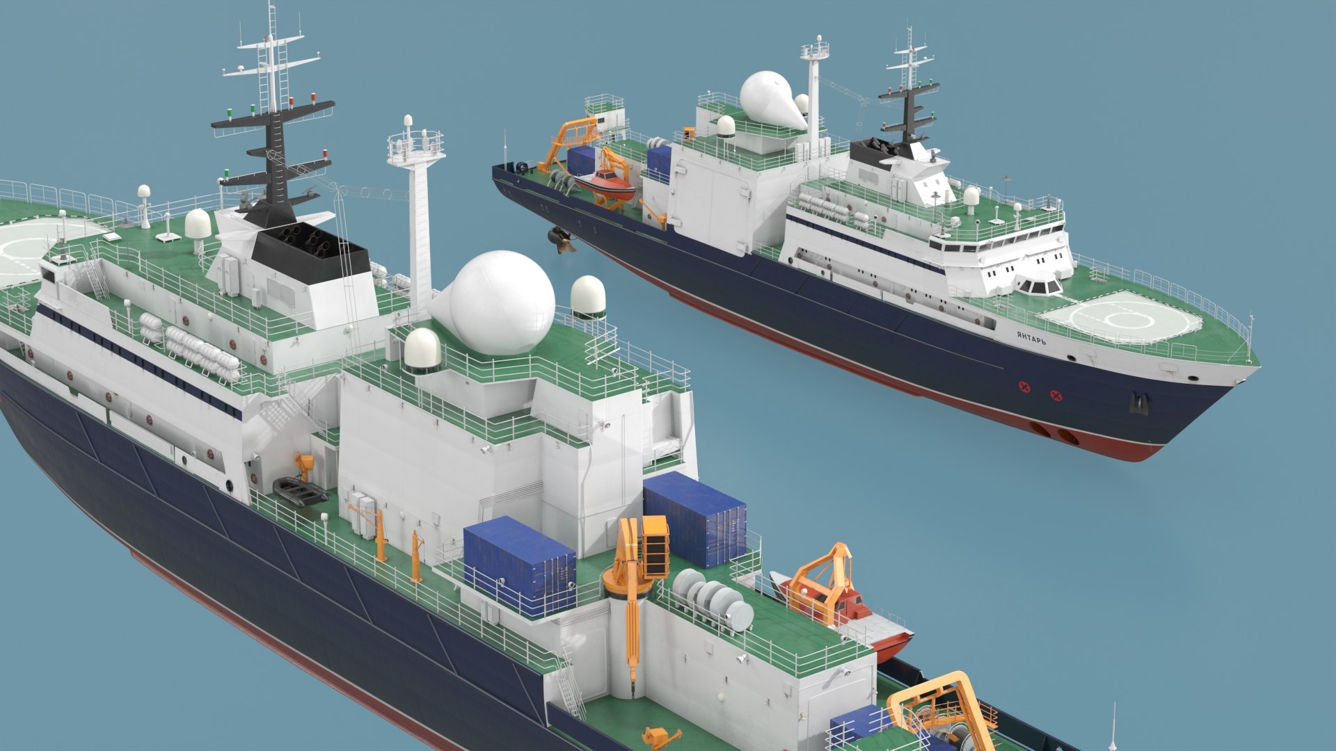 Russian Research Vessel Yantar 3D Model - TurboSquid 2411489