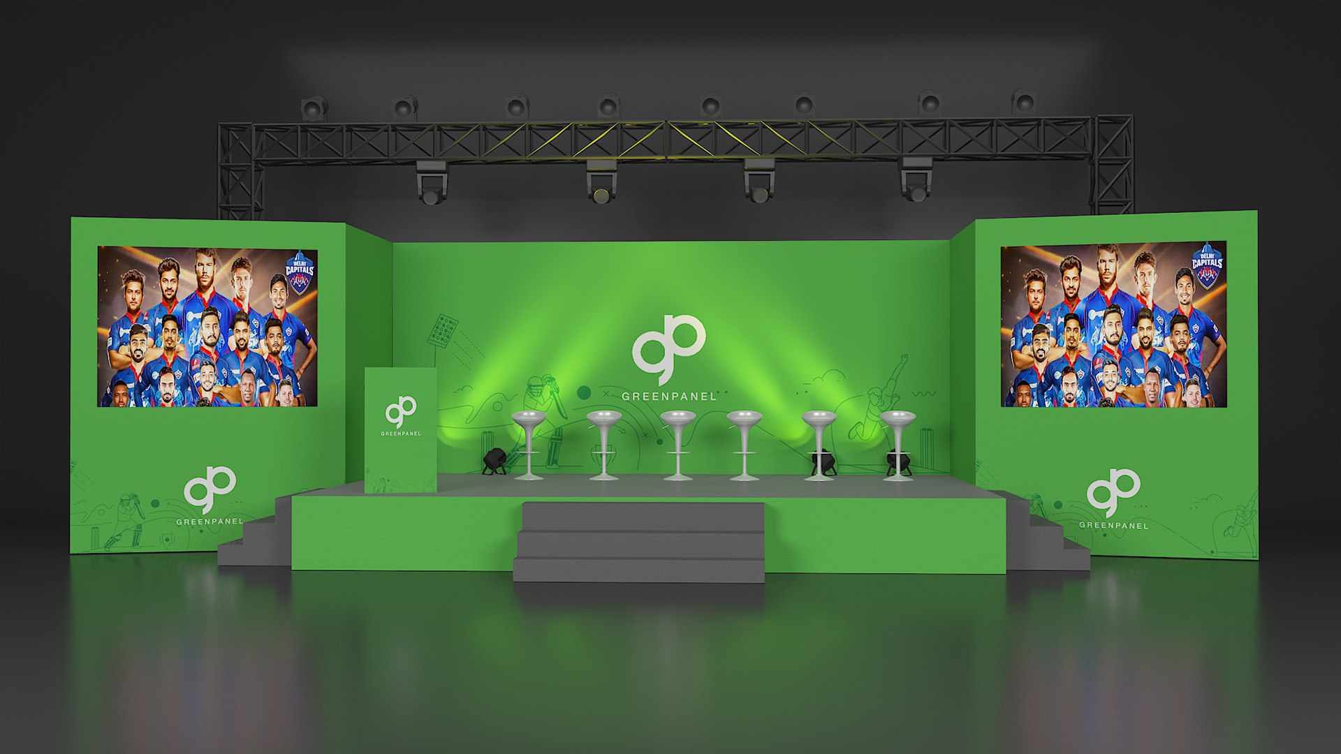 IPL STAGE 2023 For Delhi Capitals Players Model - TurboSquid 2334270