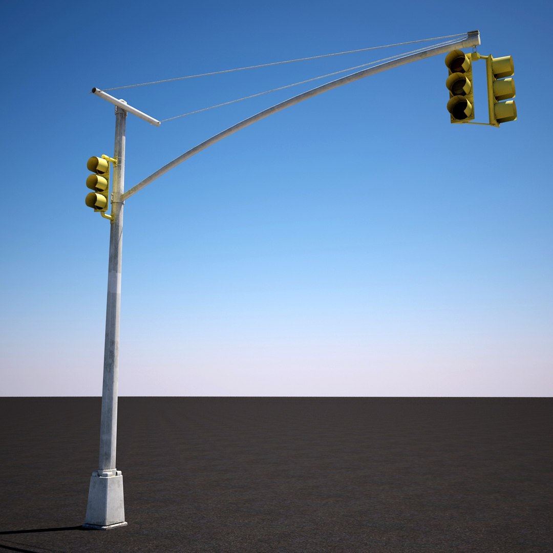urban street intersection props 3d model