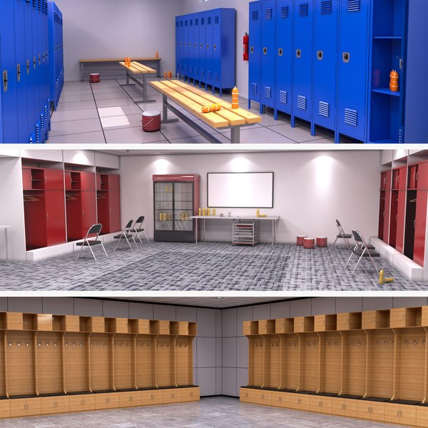 Realistic locker room 3D model - TurboSquid 1374728