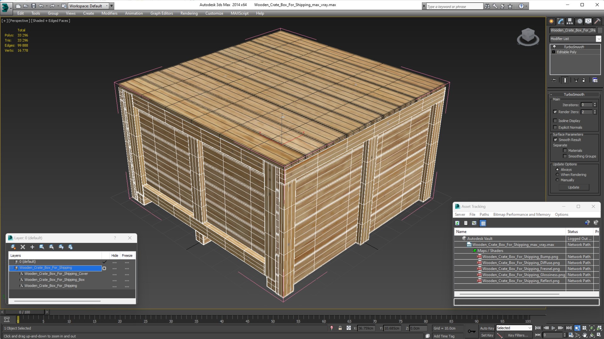 3D Wooden Crate Box For Shipping model - TurboSquid 2137040