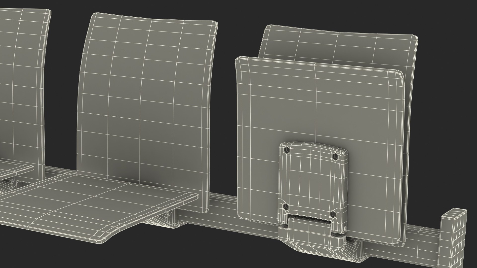 3D University Seating System For Three Seats - TurboSquid 1919110