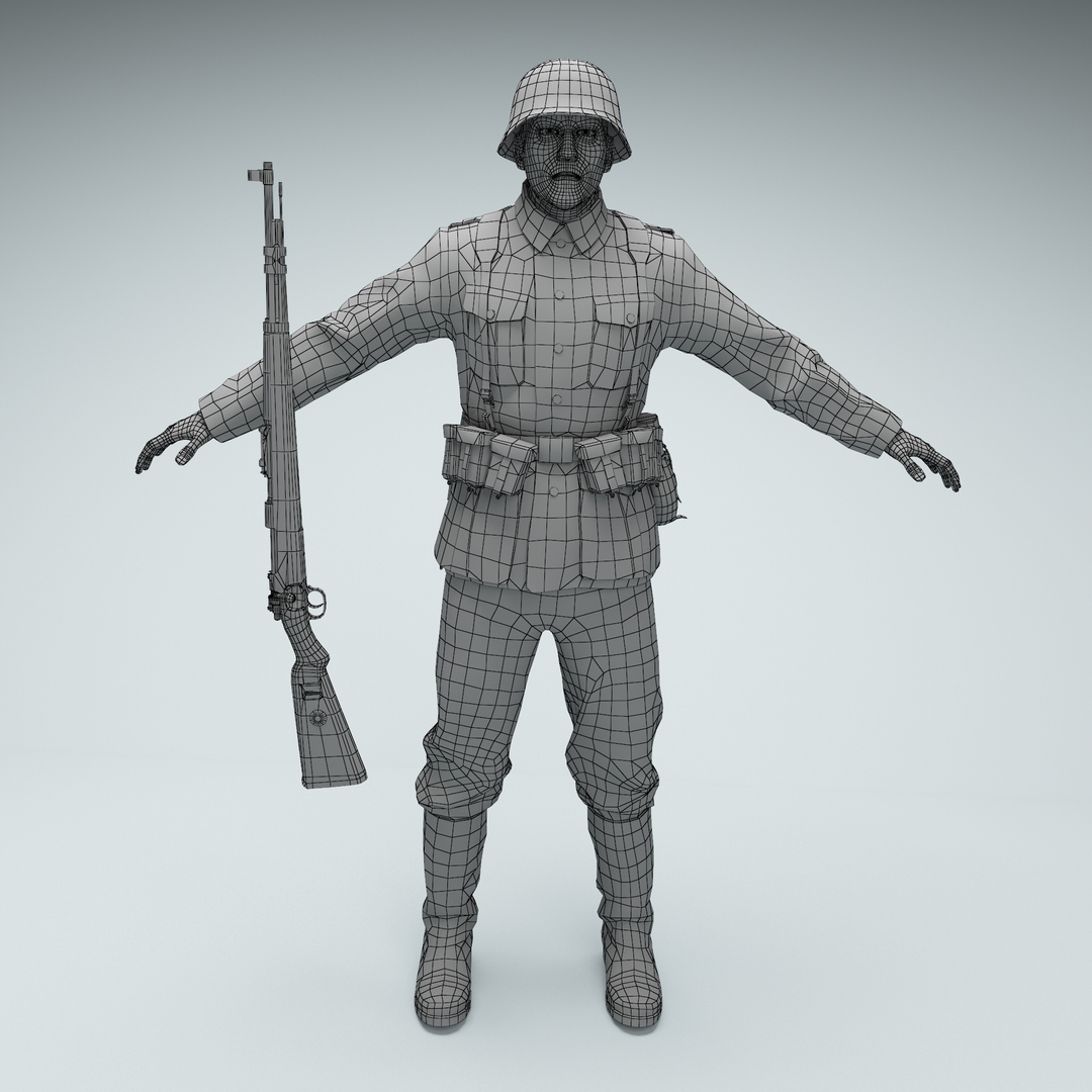 3D Wermaht Soldier WW2 - TurboSquid 1787655