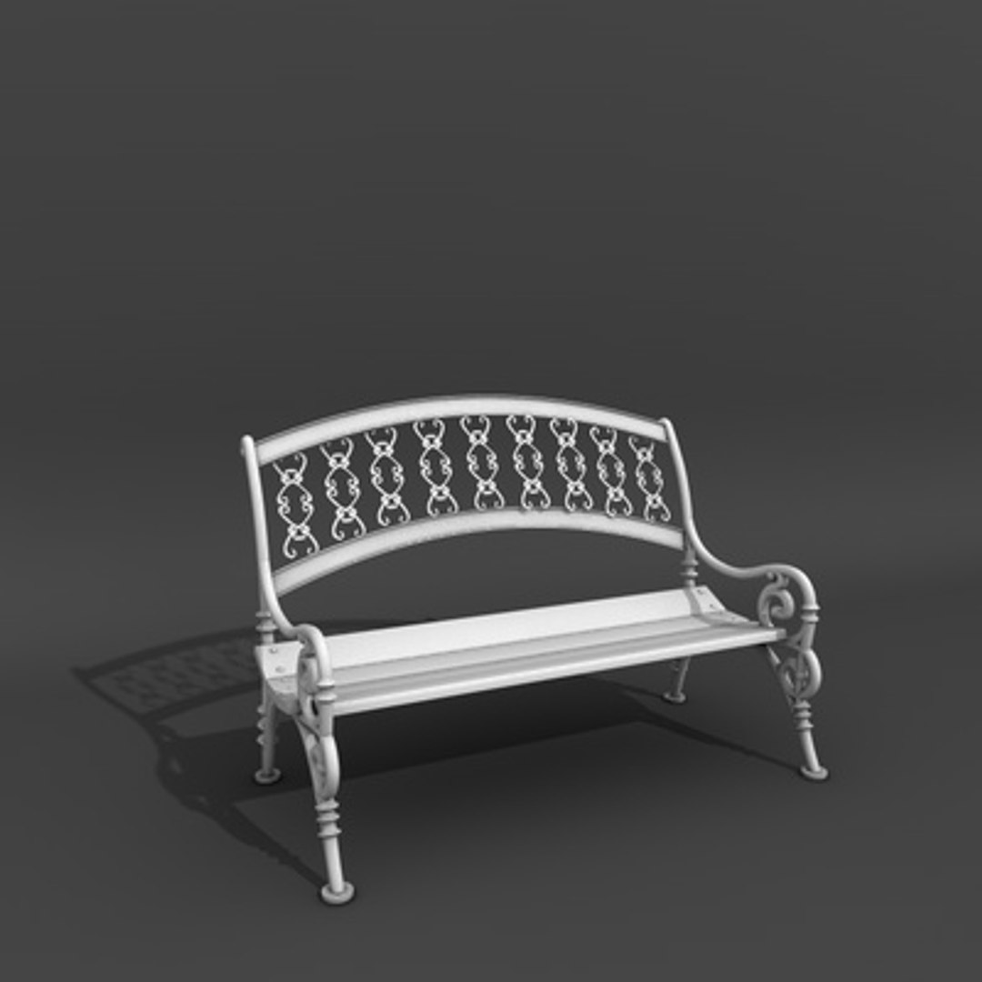 3d Garden Bench Model
