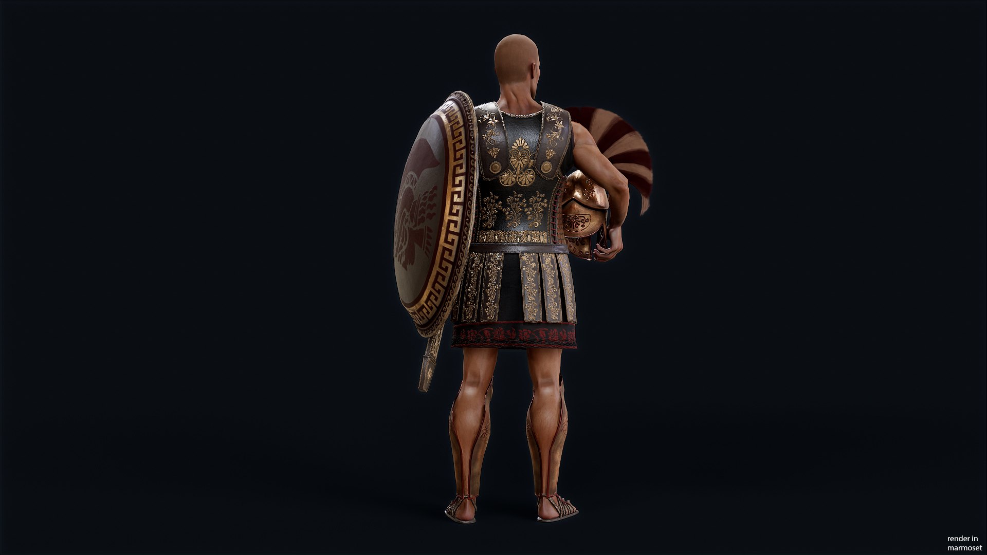 ATHENIAN COMANDER BLACK D 3D Model - TurboSquid 2419454
