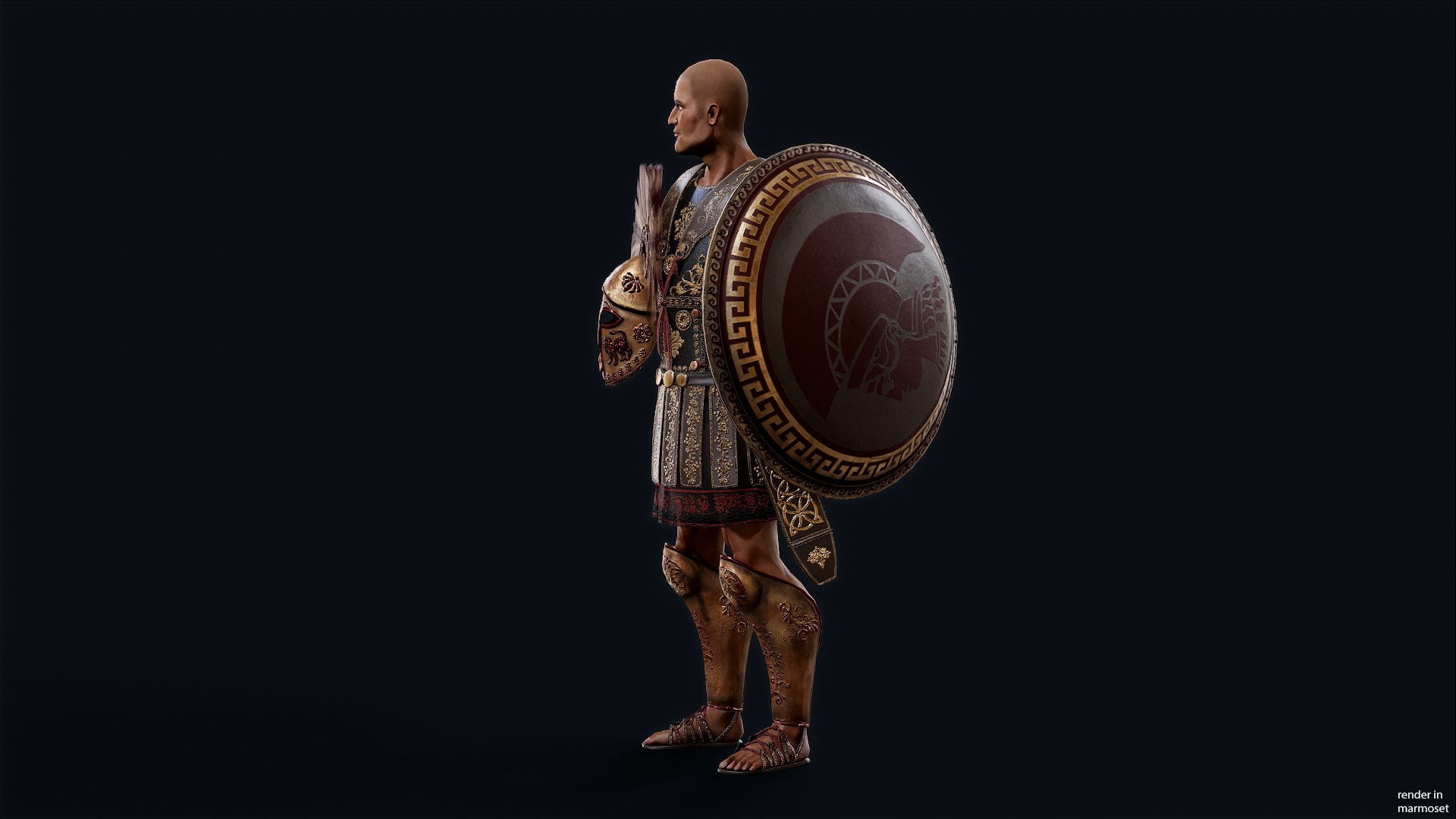 ATHENIAN COMANDER BLACK D 3D Model - TurboSquid 2419454