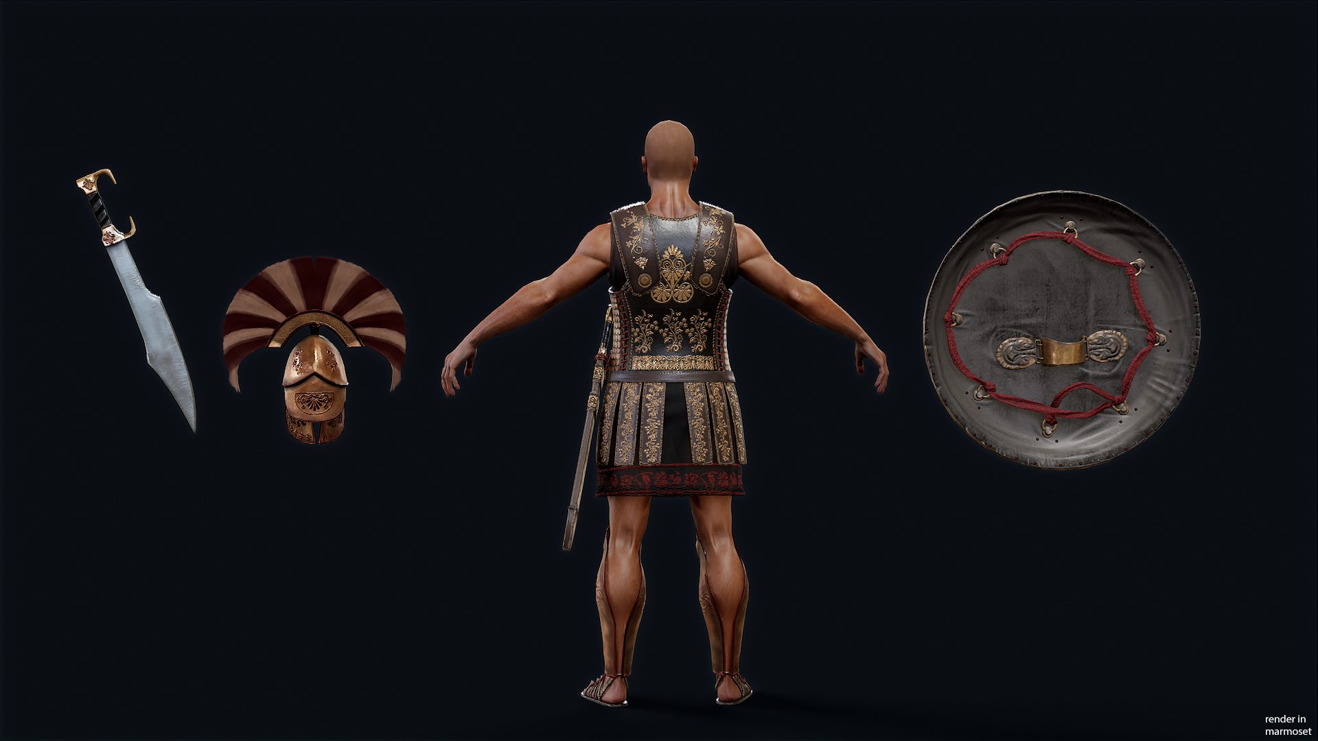 ATHENIAN COMANDER BLACK D 3D Model - TurboSquid 2419454
