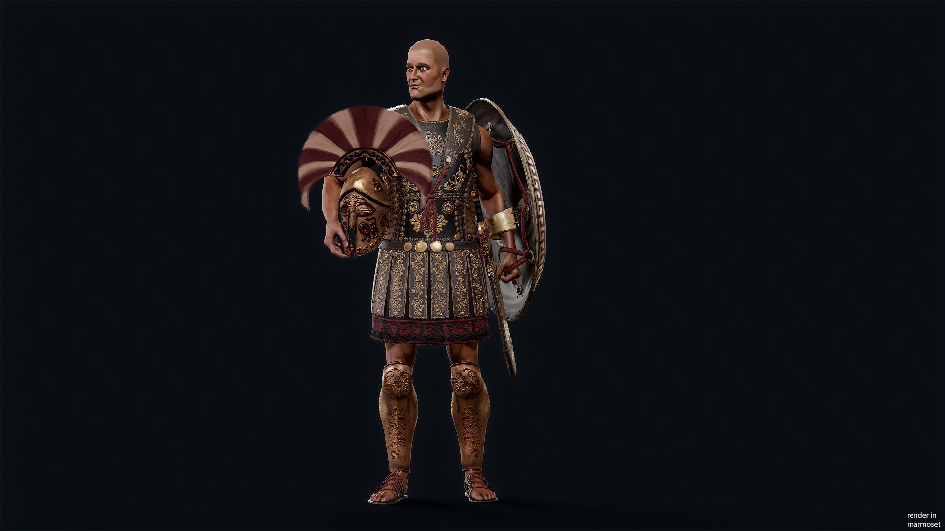 ATHENIAN COMANDER BLACK D 3D Model - TurboSquid 2419454