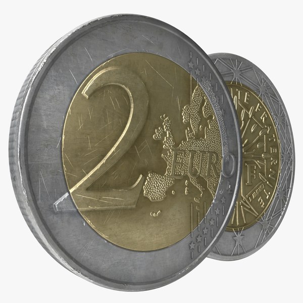 2 euro coin spain 3d model