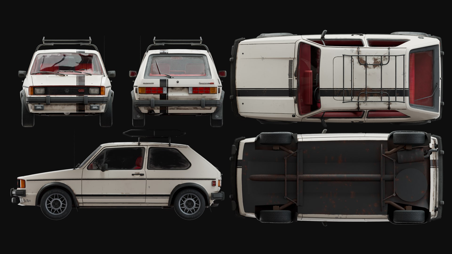 3D 1984 VW Mk1 Rabbit GTi - TurboSquid 2182395