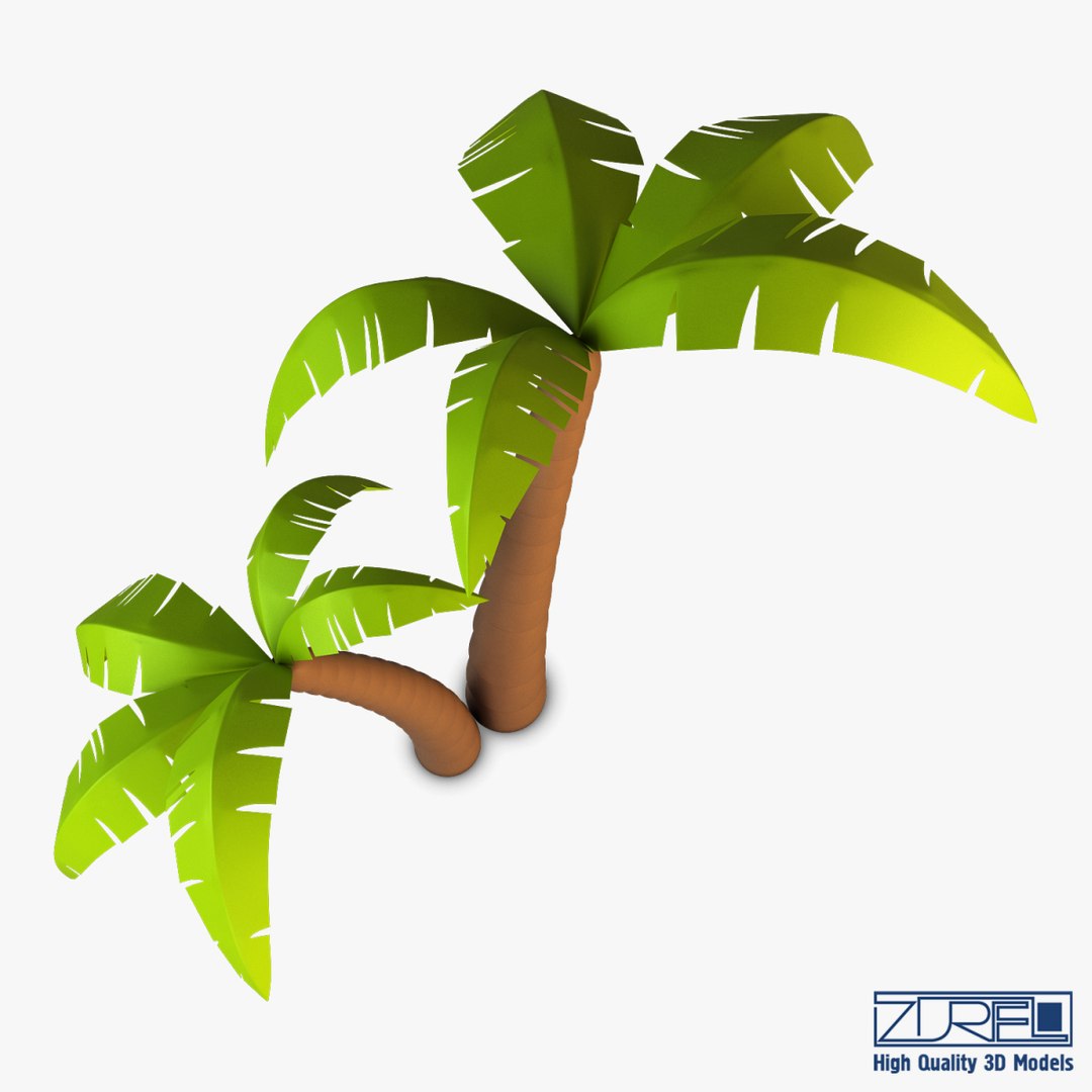 3d obj palm tree v 4