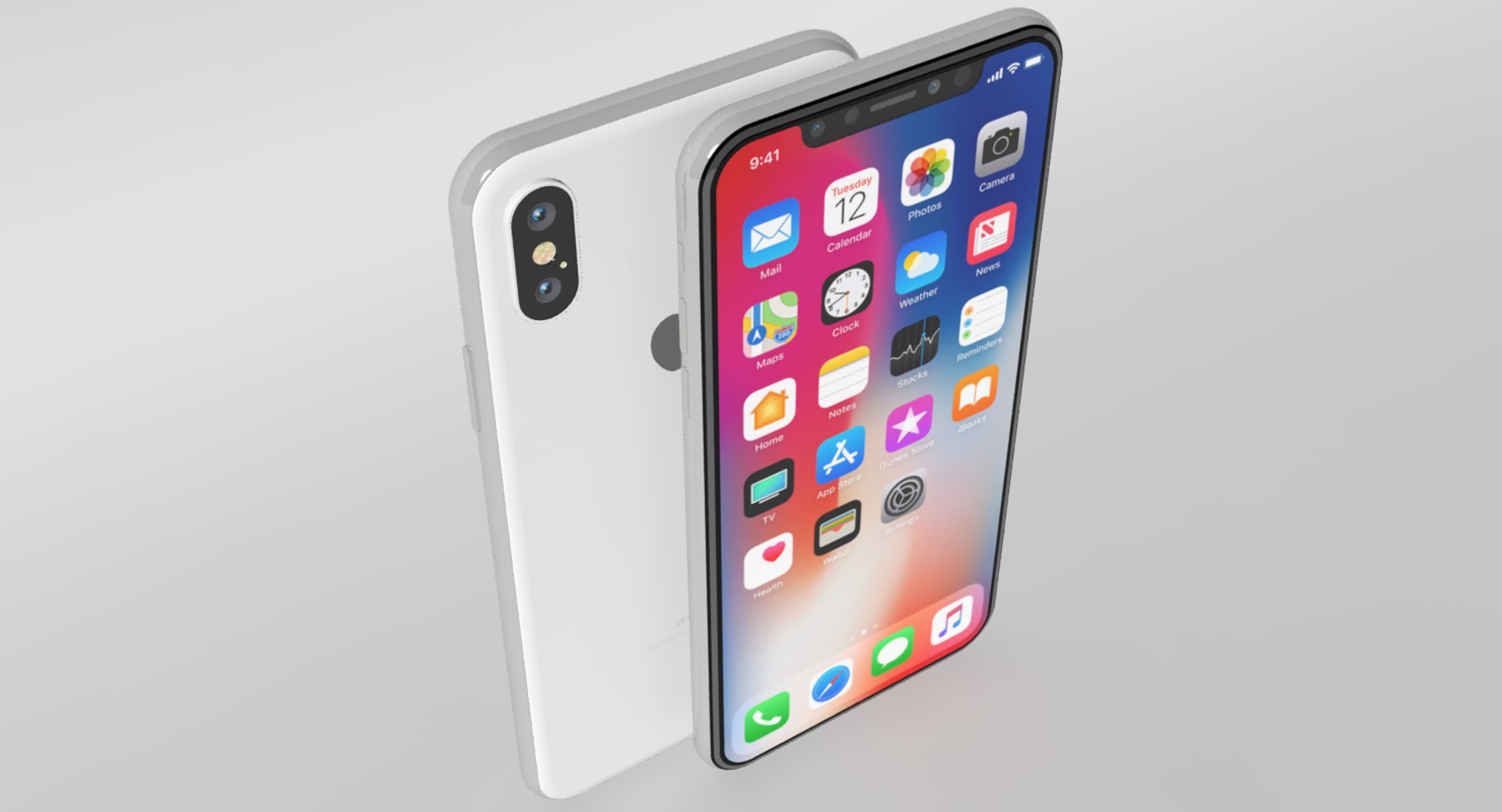Apple Iphone X White 3D Model - TurboSquid 1204974