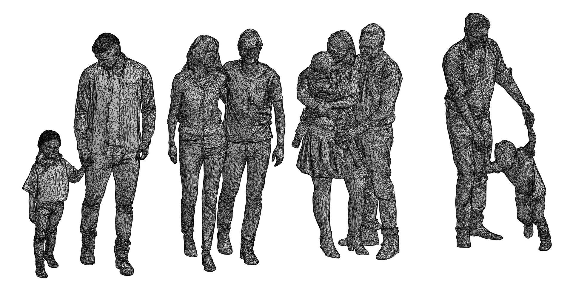 People - Family 3D Model - TurboSquid 1834696