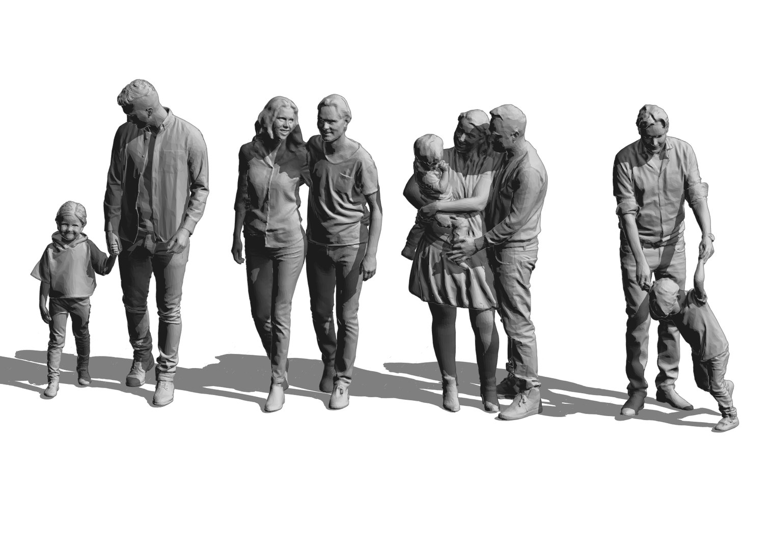 People - Family 3D Model - TurboSquid 1834696