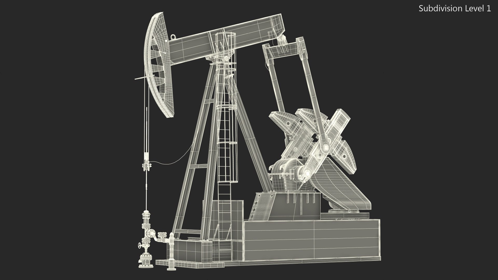 3D Model Oil Well Pump Jack - TurboSquid 2070810