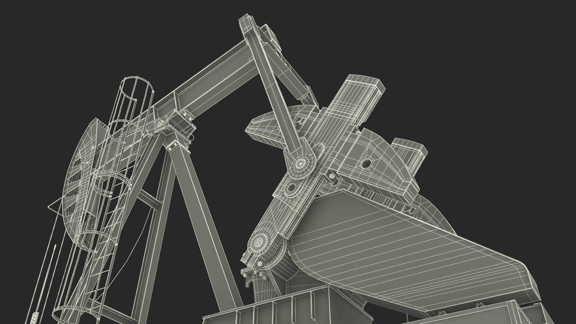 3D Model Oil Well Pump Jack - TurboSquid 2070810