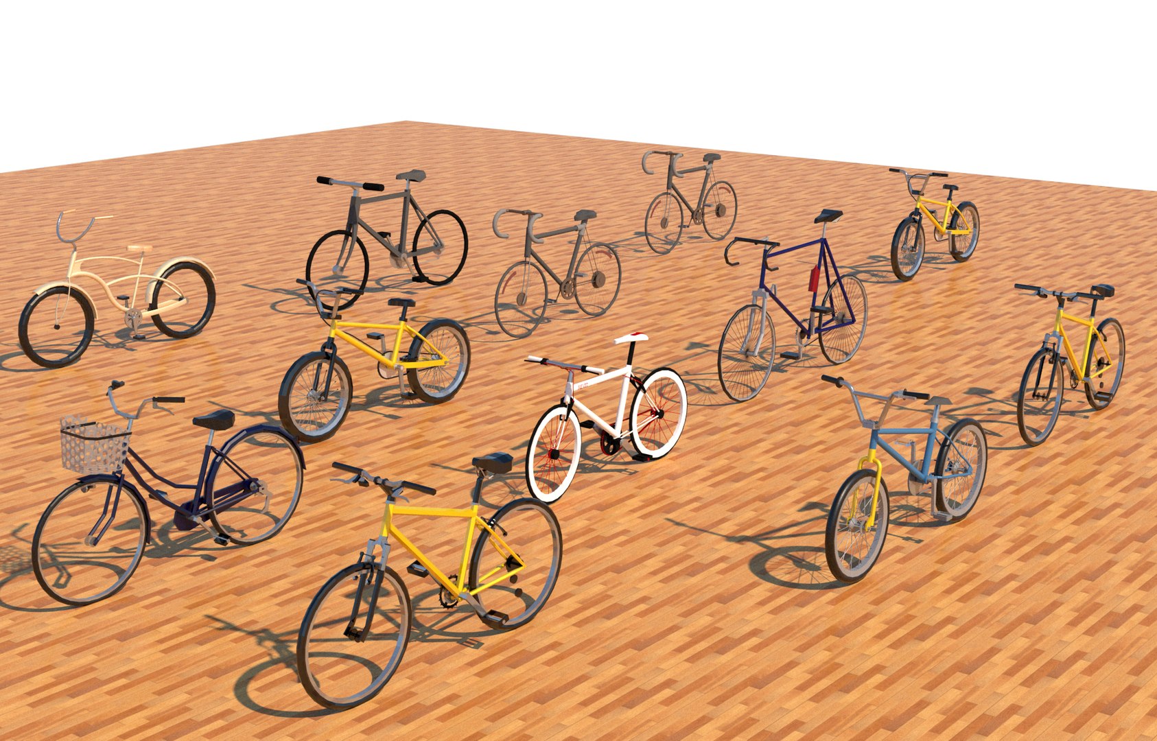3D Model Bicycle Or Bike Revit Family - TurboSquid 2113654
