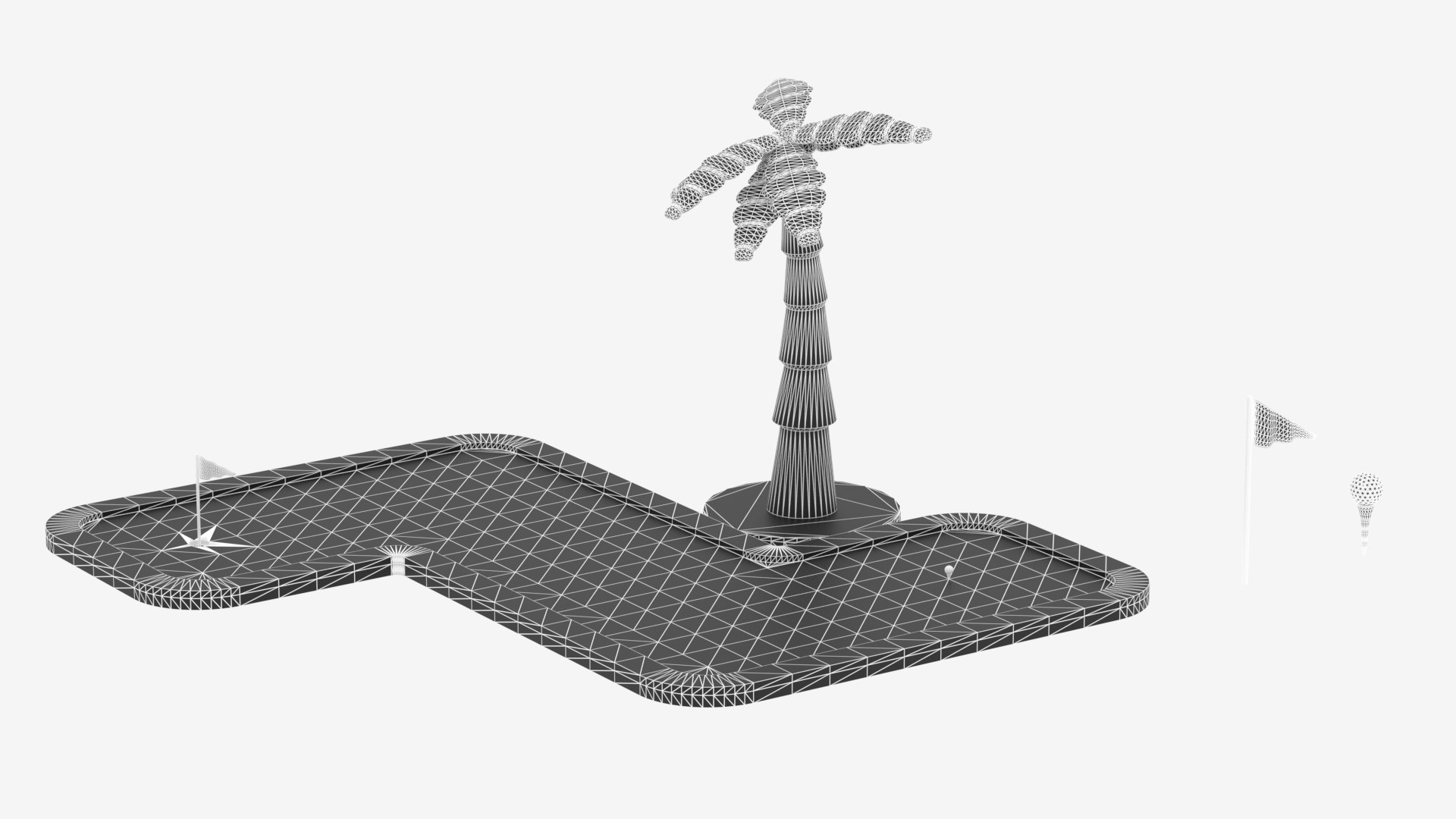 Cartoon Mini Golf Course 3D Model - TurboSquid 2236078