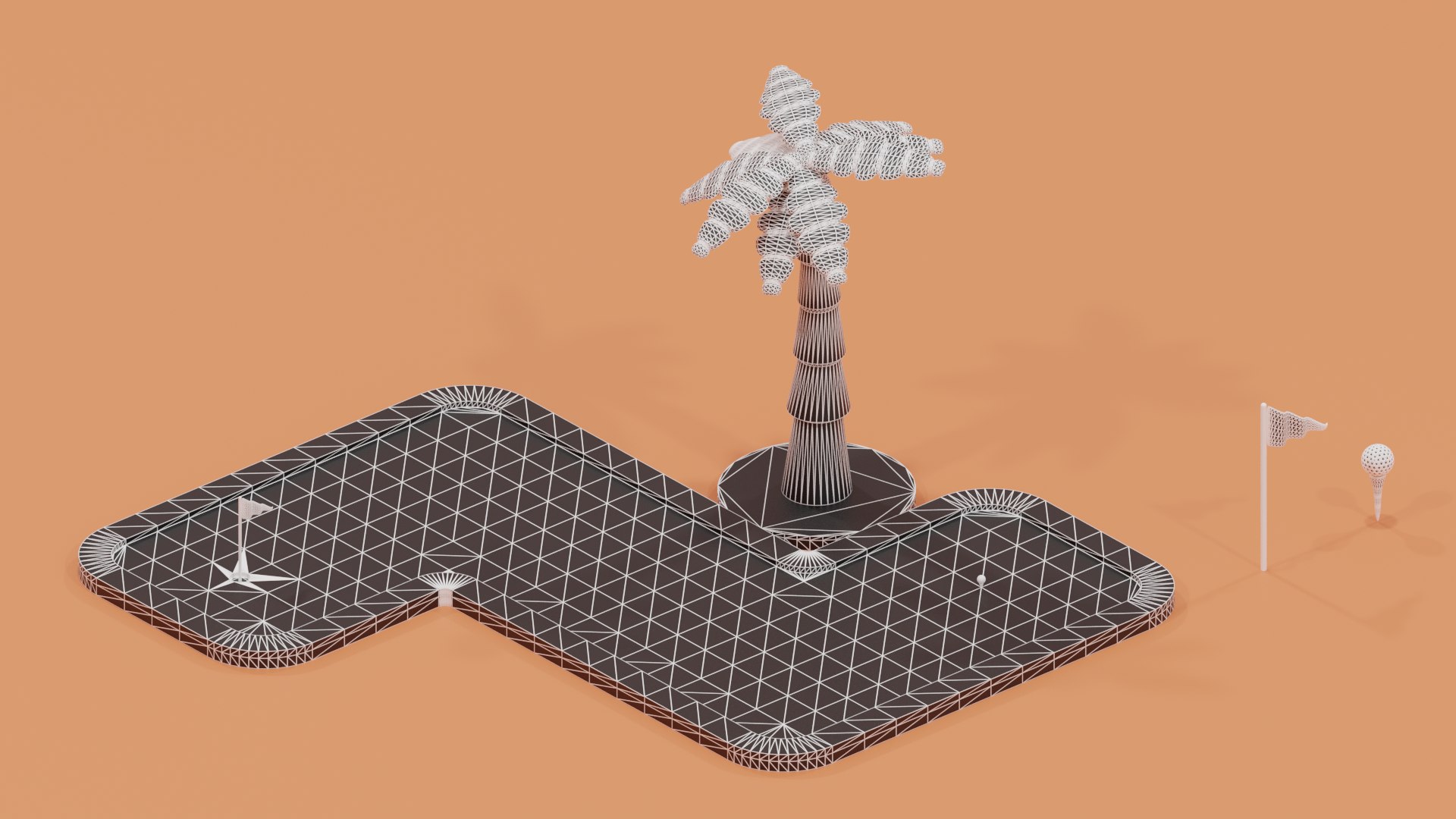 Cartoon Mini Golf Course 3D Model - TurboSquid 2236078