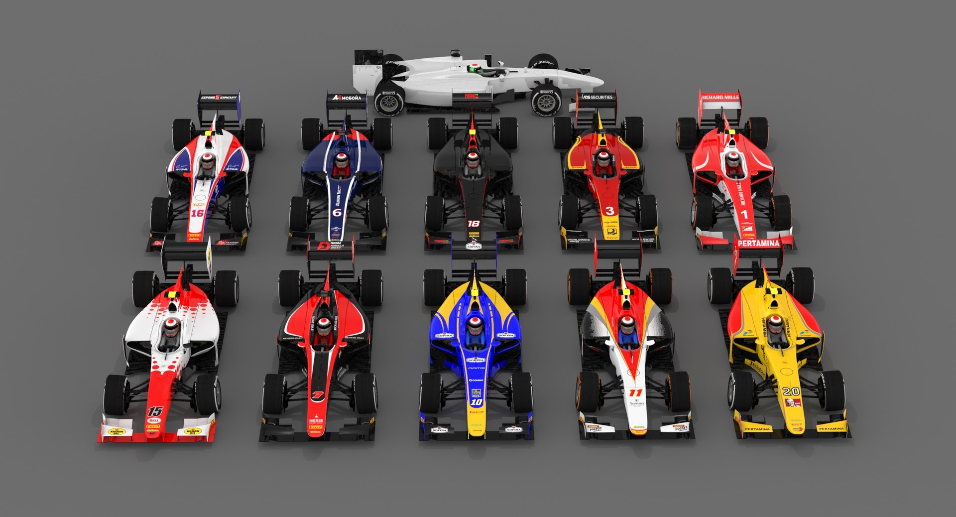 3D Pack Formula 2 2017 Model - TurboSquid 1151770