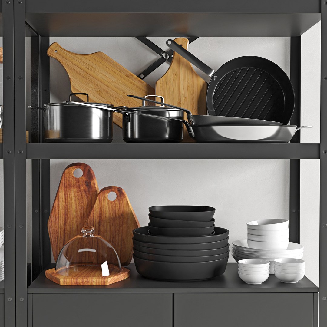 3D Kitchenware Tableware 03 Model - TurboSquid 1534038